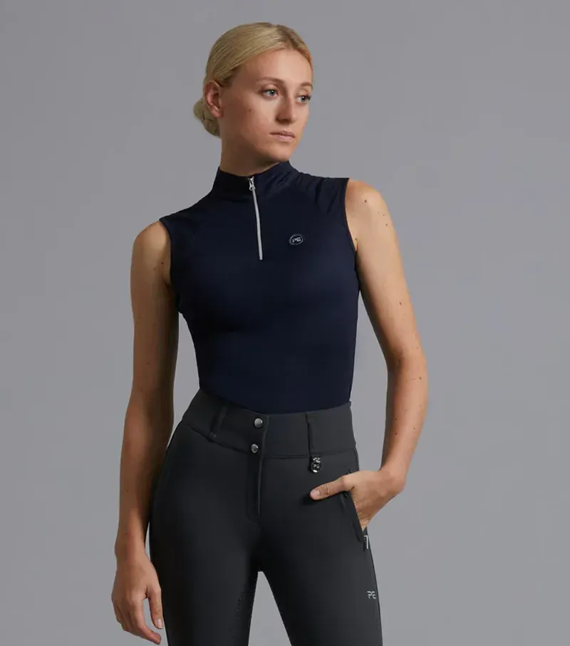 Derina Ladies Technical Sleeveless Riding Top / Navy uk