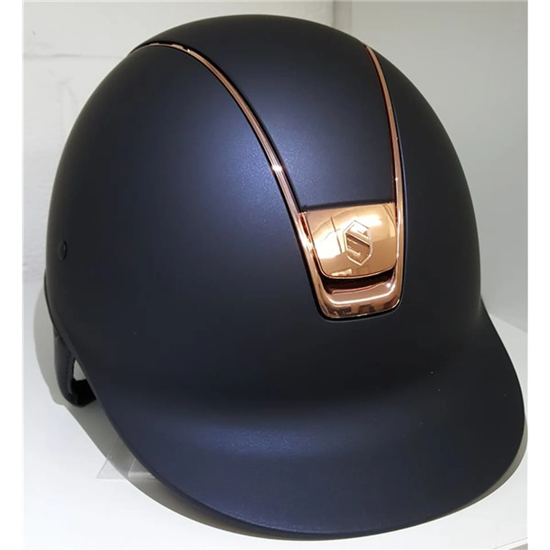 Kids Samshield Shadowmatt Helmet with Rose Gold Trim and Blazon - Navy