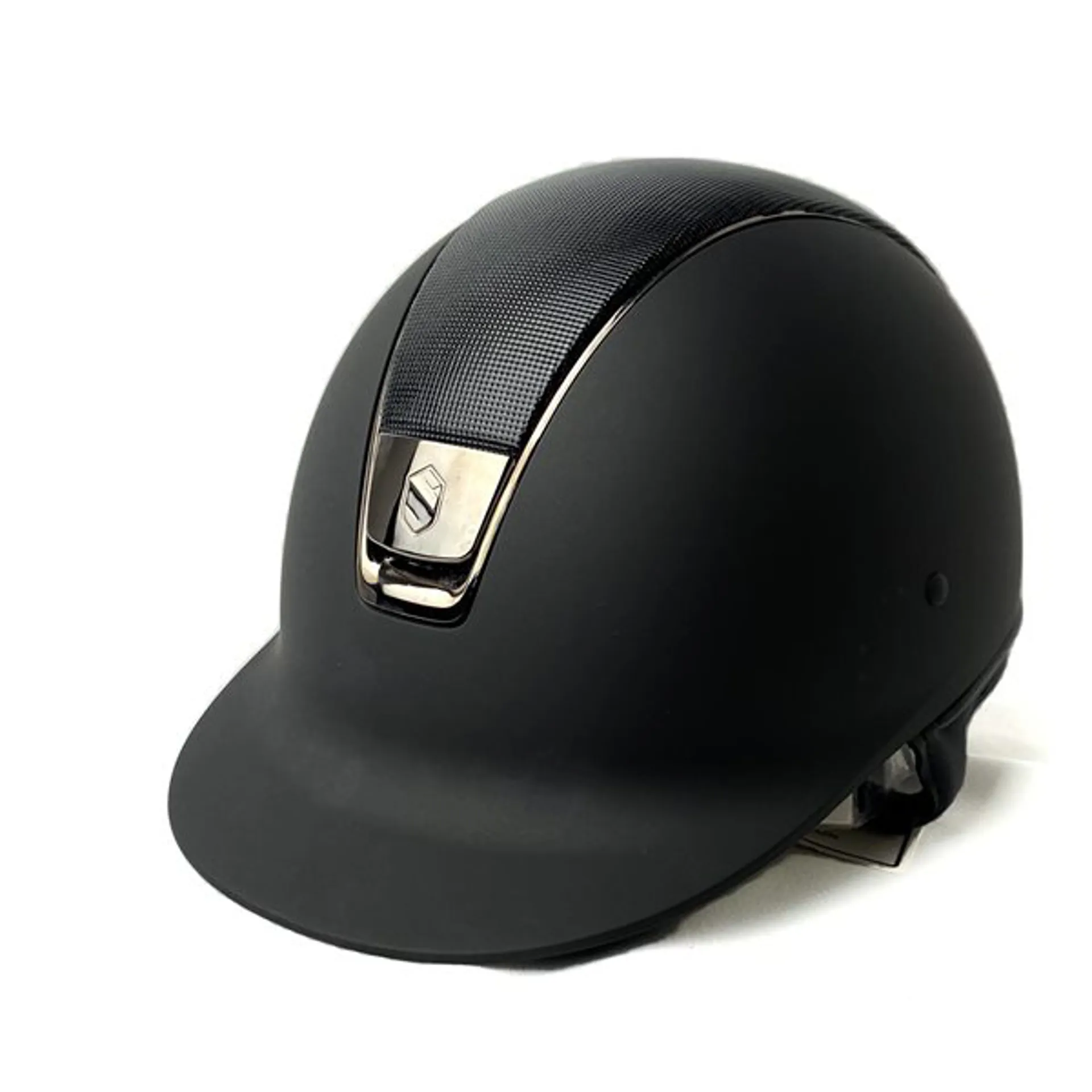 Samshield Shadowmatt Helmet with Shimmer Top and Black Chrome Trim - Black