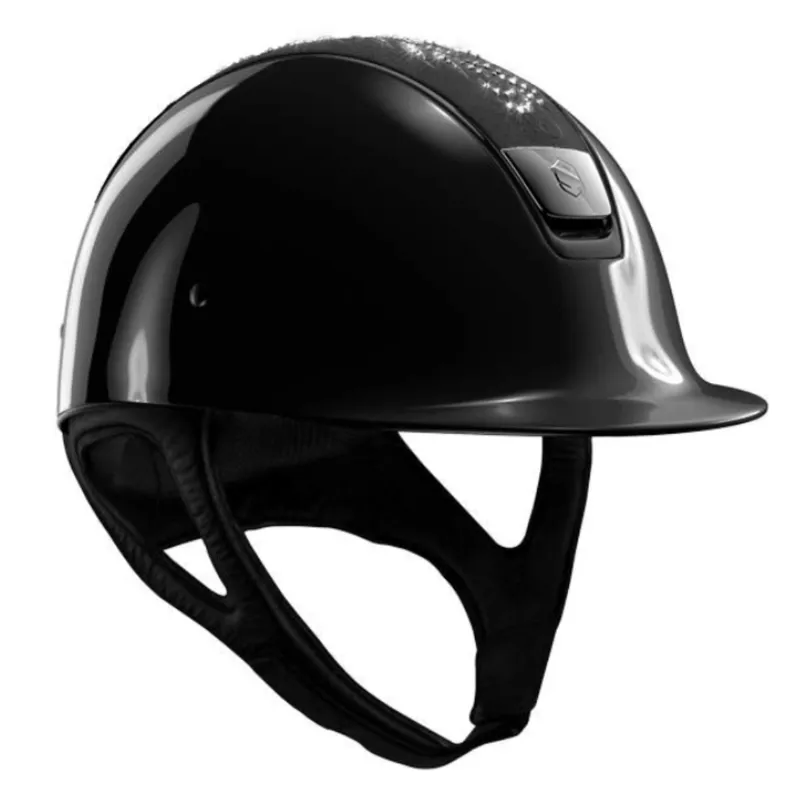 Samshield Shadow Glossy Helmet with Flower Jewellery Top Black