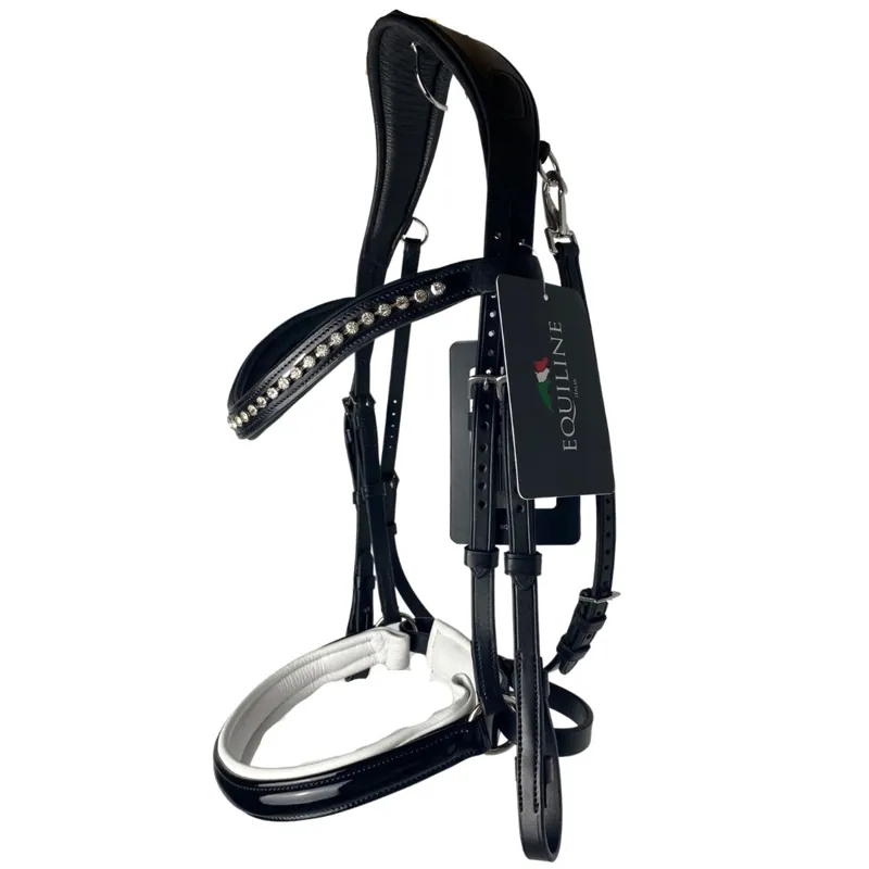 Equiline Crystal Patent Crank Snaffle Bridle