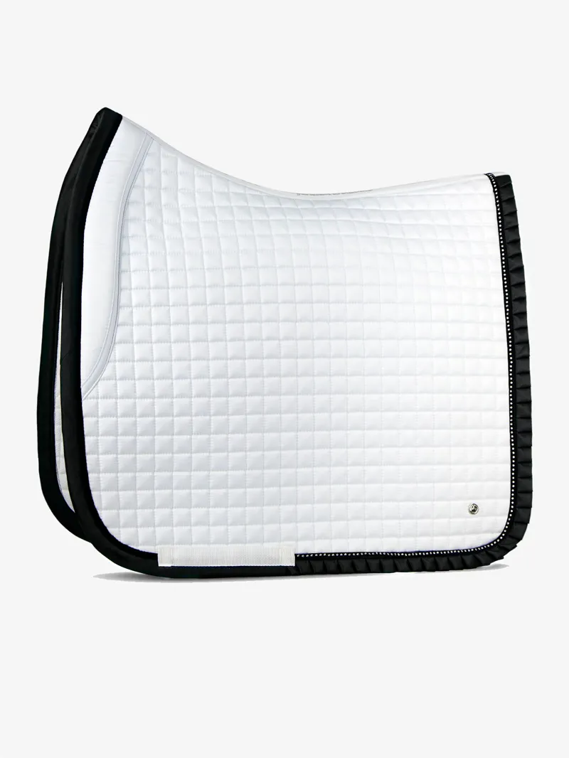 PS of Sweden Ruffle Dressage Saddle Pad White Black