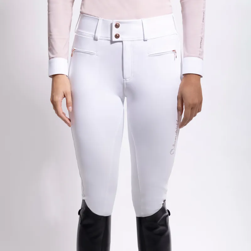 Samshield Clara Full Grip Breeches White-Rose Gold